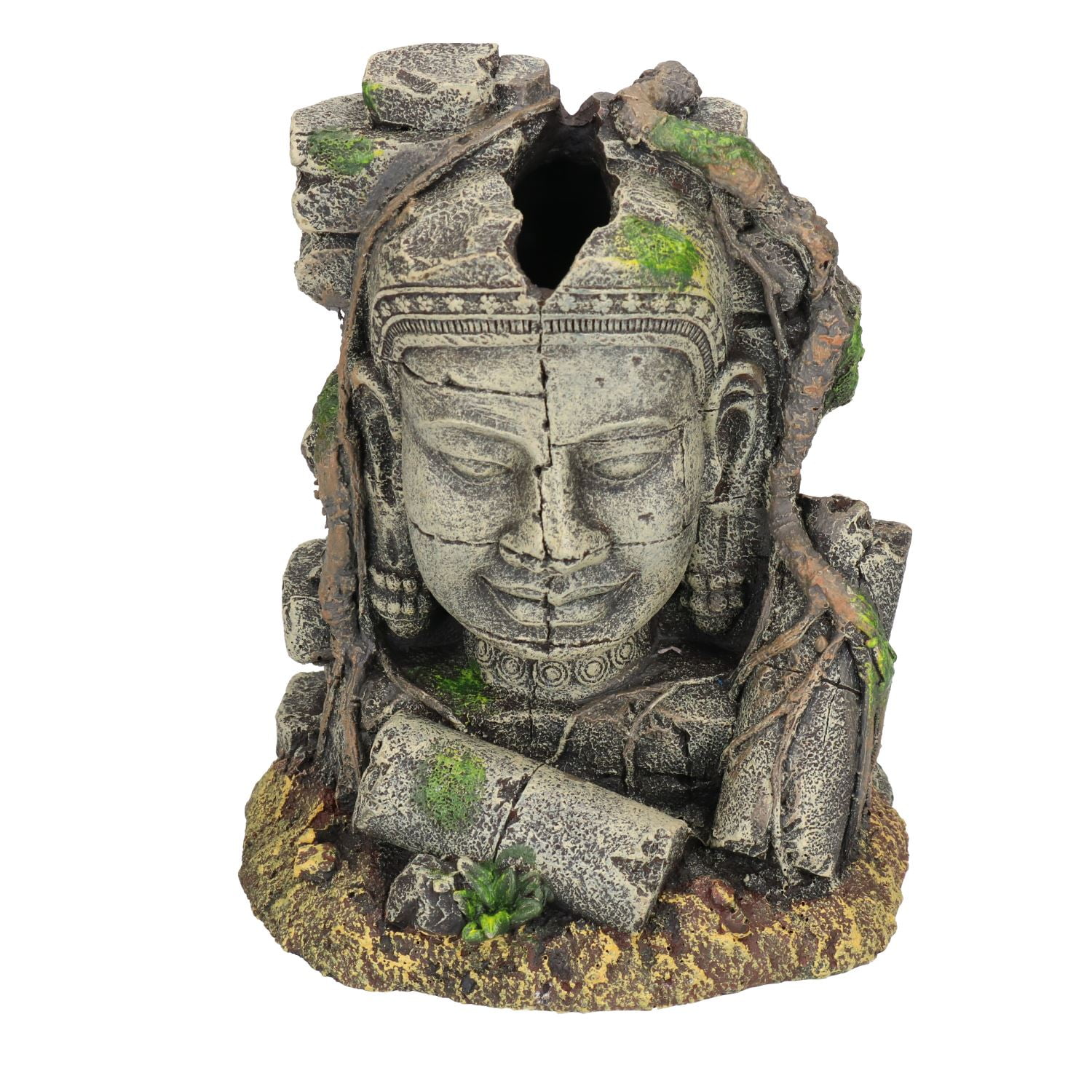 Aquatic Aquarium Ancient Stone Head Ruin Fish Tank Ornament 14x10x17cm ...