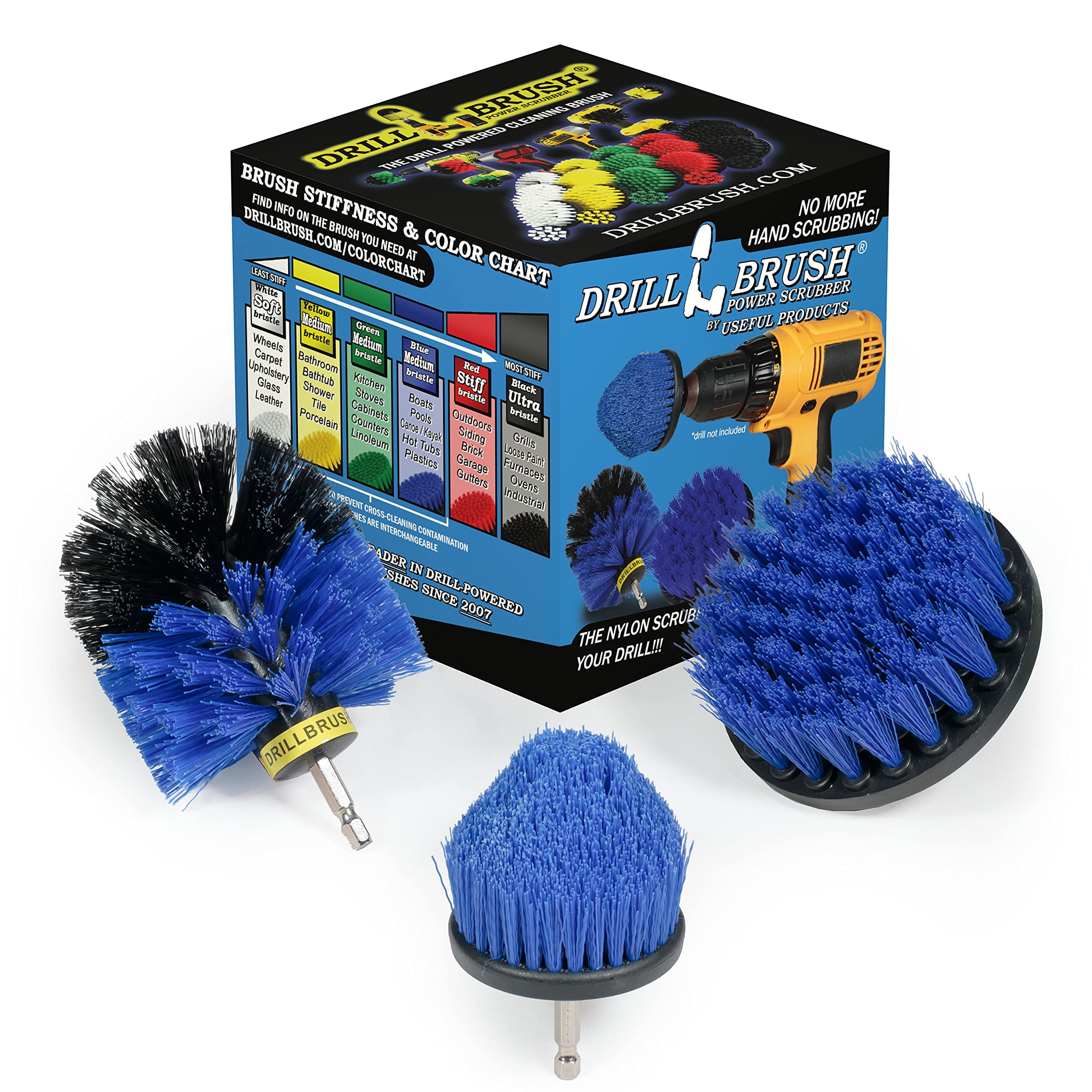 Aquatic Cleaning Drill Brush Scrubber Set for Boats & Fish Tanks ...