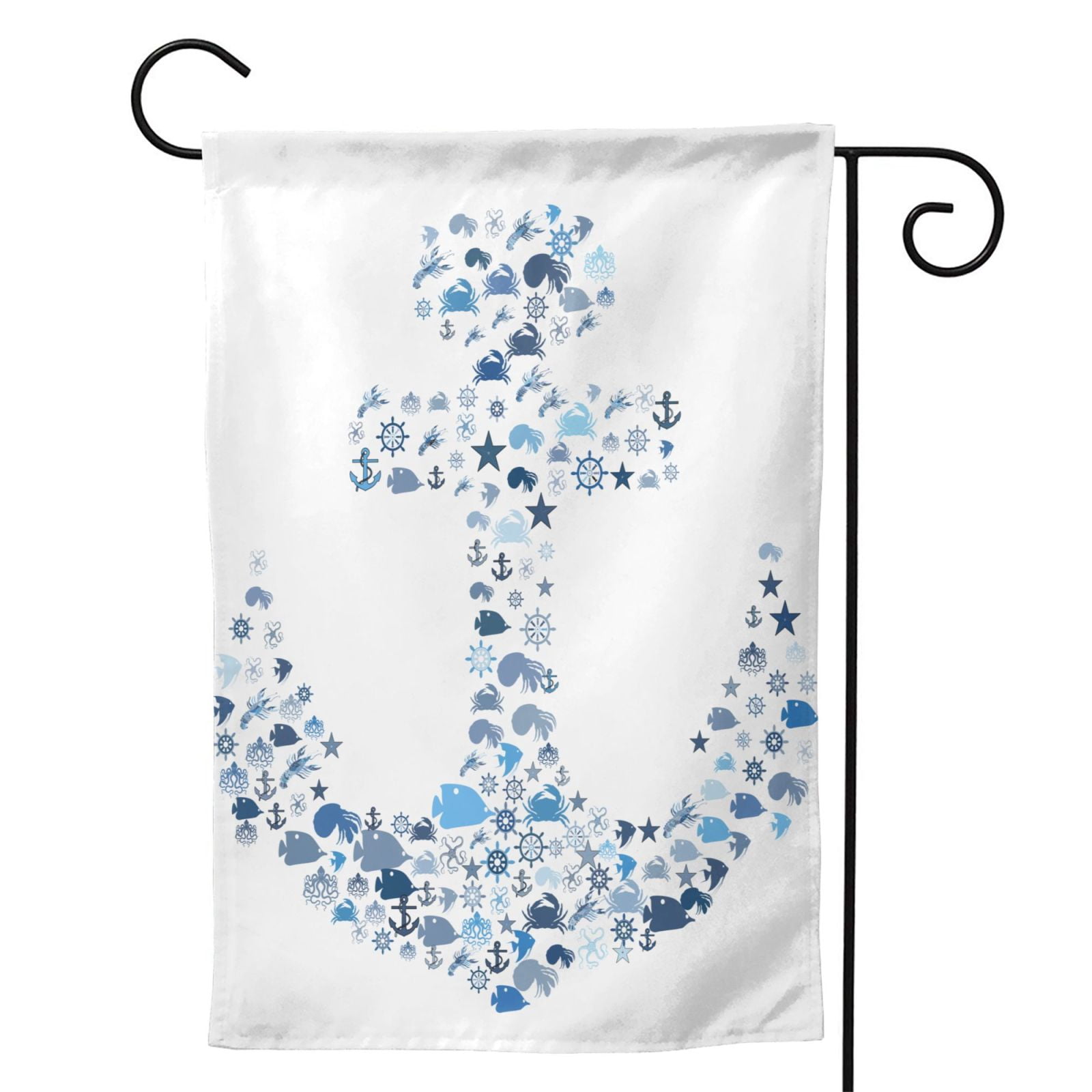 Aquatic Creatures Nautical Garden Flag 12.5"X18" Outdoor Indoor Garden ...