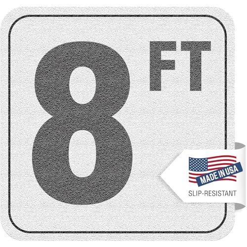 Aquatic Custom Tile, 8FT Pool Depth Markers, 6x6 Inches Vinyl Pool ...