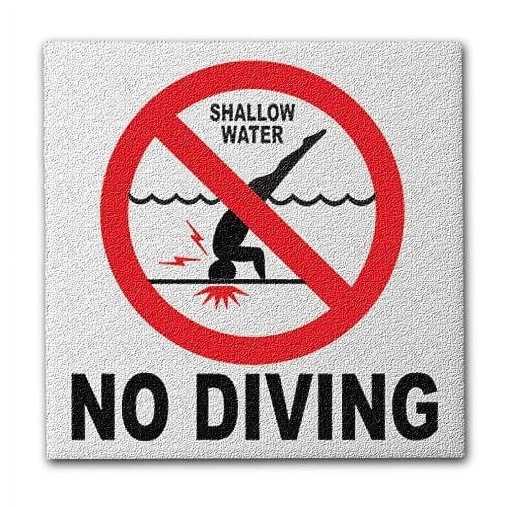 Aquatic Custom Tile - Ceramic No Diving Pool Sign, 5.8x5.8 Inches No ...