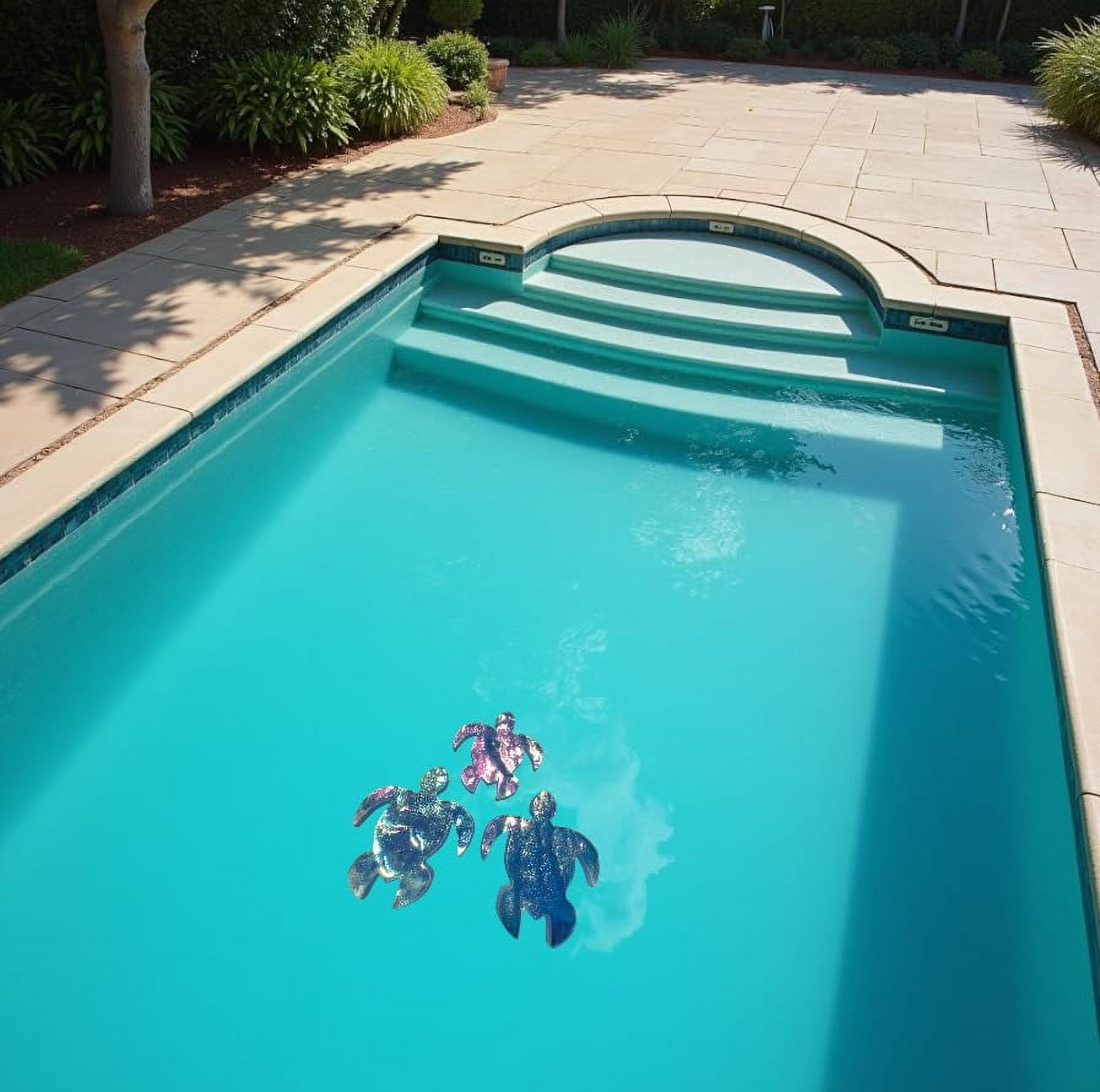 Aquatic Custom Tile Turtle Glass Swimming Pool Mosaic (3", Deep Blue ...