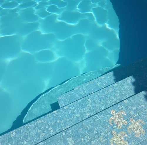 Aquatic Custom Tile Turtle Glass Swimming Pool Step Marker Mosaic (3"x2 ...