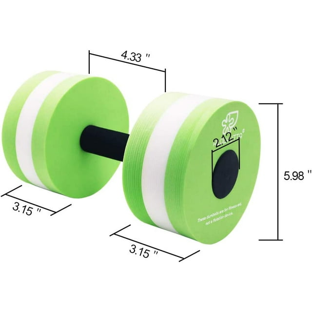 Aquatic Dumbbells, 2PCS Water Aerobic Exercise Foam Dumbbell Pool ...