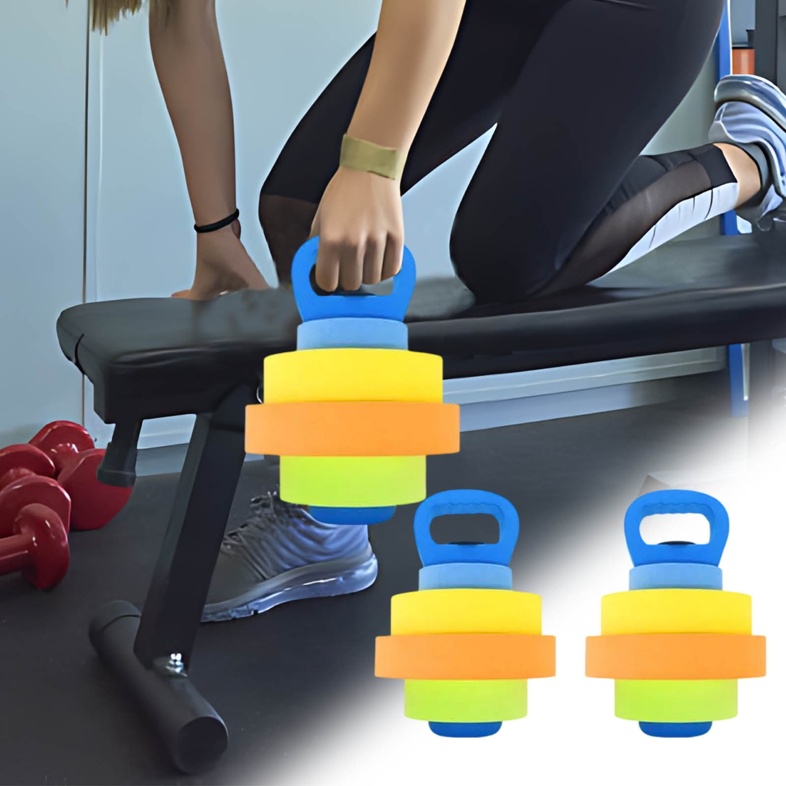 Aquatic Exercise Dumbbells, Water Dumbbell Pool Resistance Aquatic ...