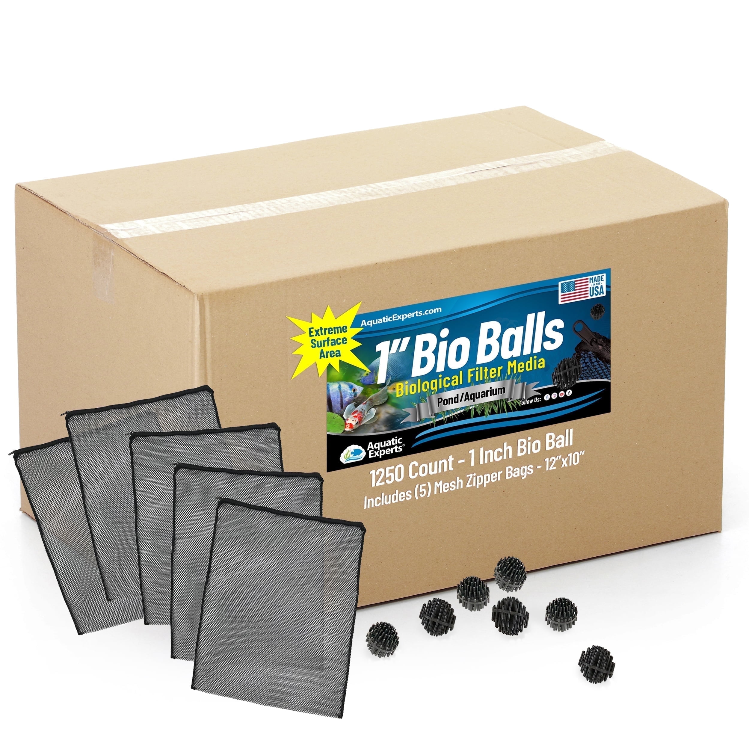 Aquatic Experts - 1'' Bio Balls Filter Media for Aquarium and Pond ...