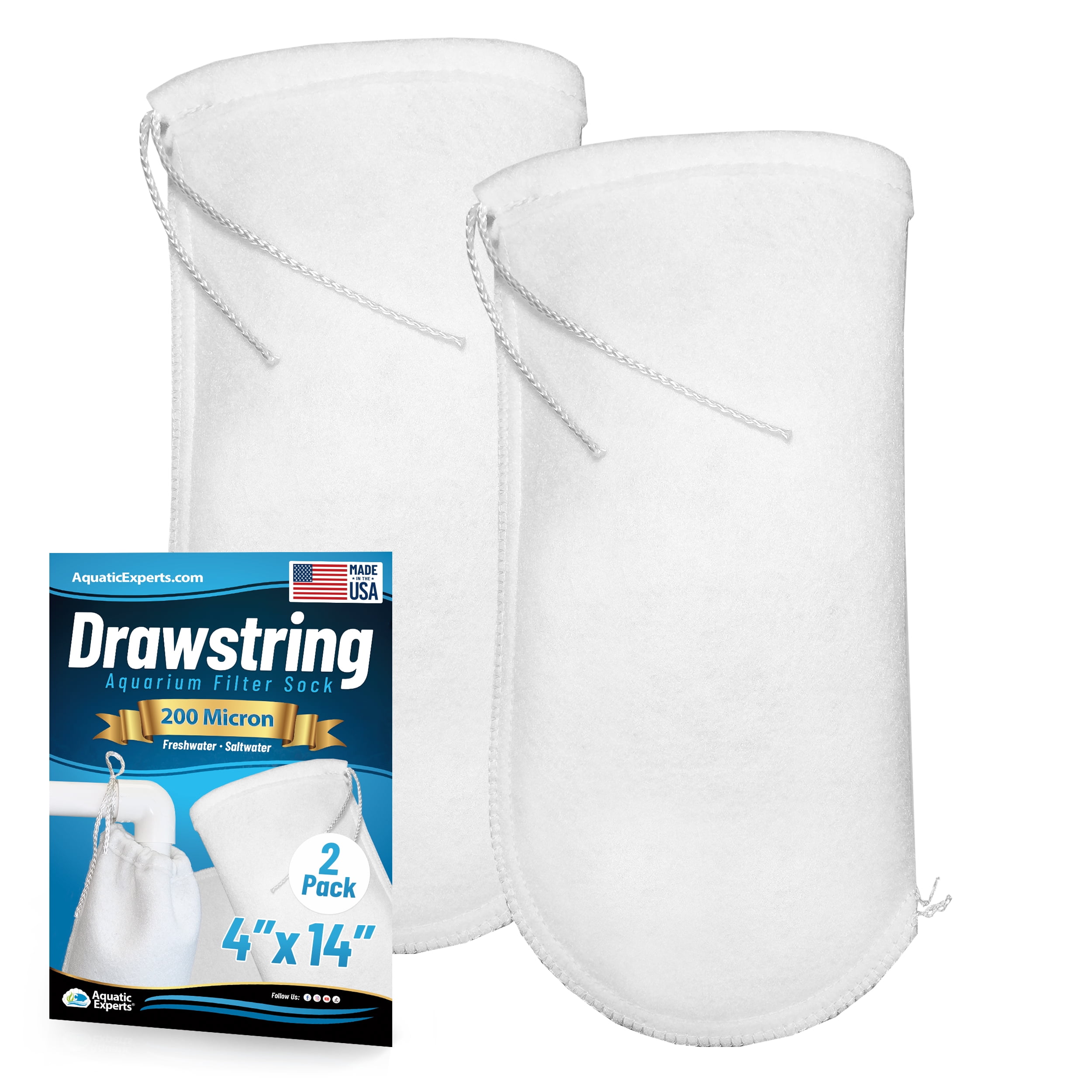 Aquatic Experts - 200-Micron Aquarium Felt Filter Socks with ...
