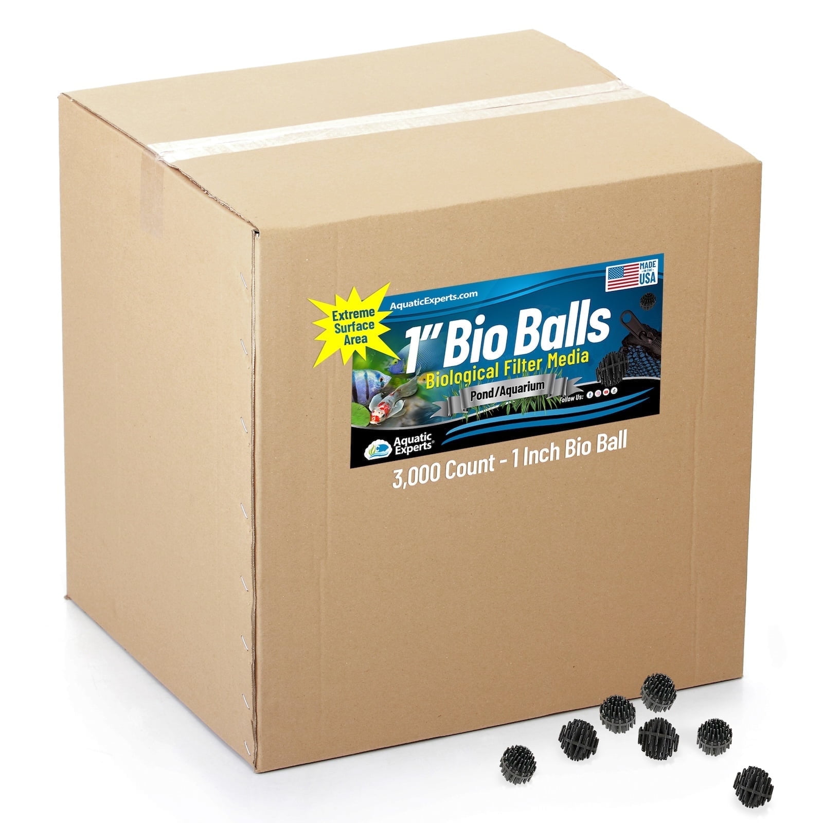 Aquatic Experts Bio Balls Filter Media - 1" Small Bio Ball for Aquarium ...