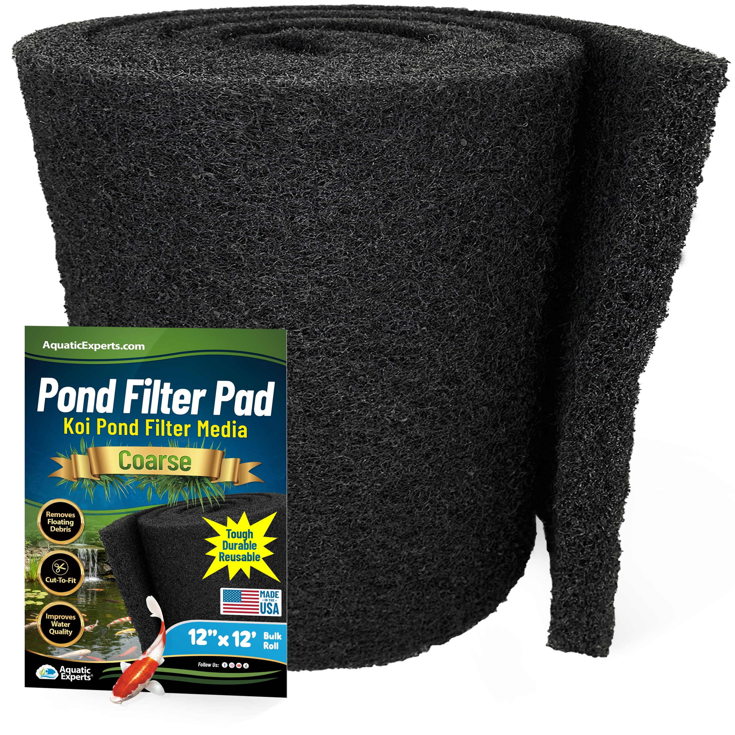 Aquatic Experts - Classic Black Pond Filter Media, Coarse Koi Pond ...