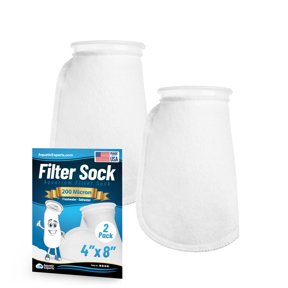 Aquatic Experts Drawstring Felt Filter Socks 4 inch Opening 200 Micron ...