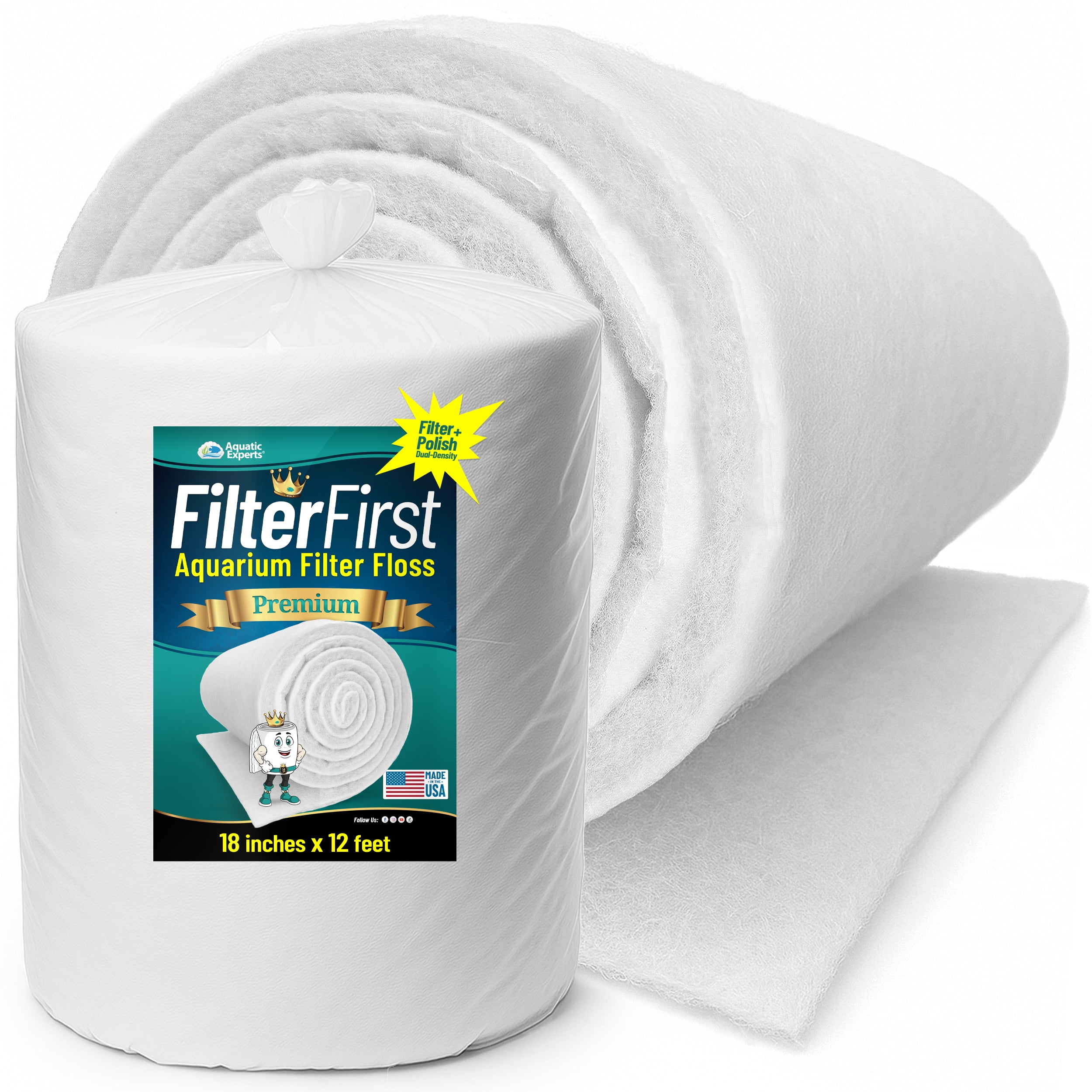 Aquatic Experts - FilterFirst Aquarium Filter Pad Media Roll Crystal ...