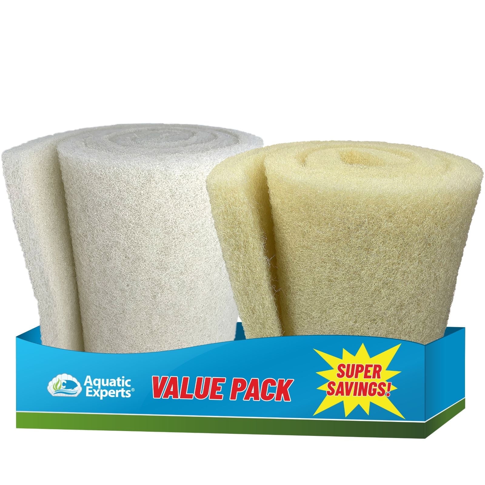 Aquatic Experts Fish Media - Pond Filter Pad Bundle, 12" x 72" Cream ...
