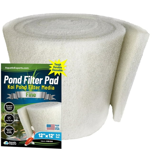 Aquatic Experts - White Classic Pond Filter Pad, Bulk Koi Pond Filter ...
