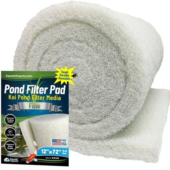 Aquatic Experts - White Classic Pond Filter Pad, Bulk Koi Pond Filter ...