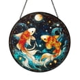 Aquatic Fish Pattern Stained Glass Suncatcher – Window Art - Walmart.com