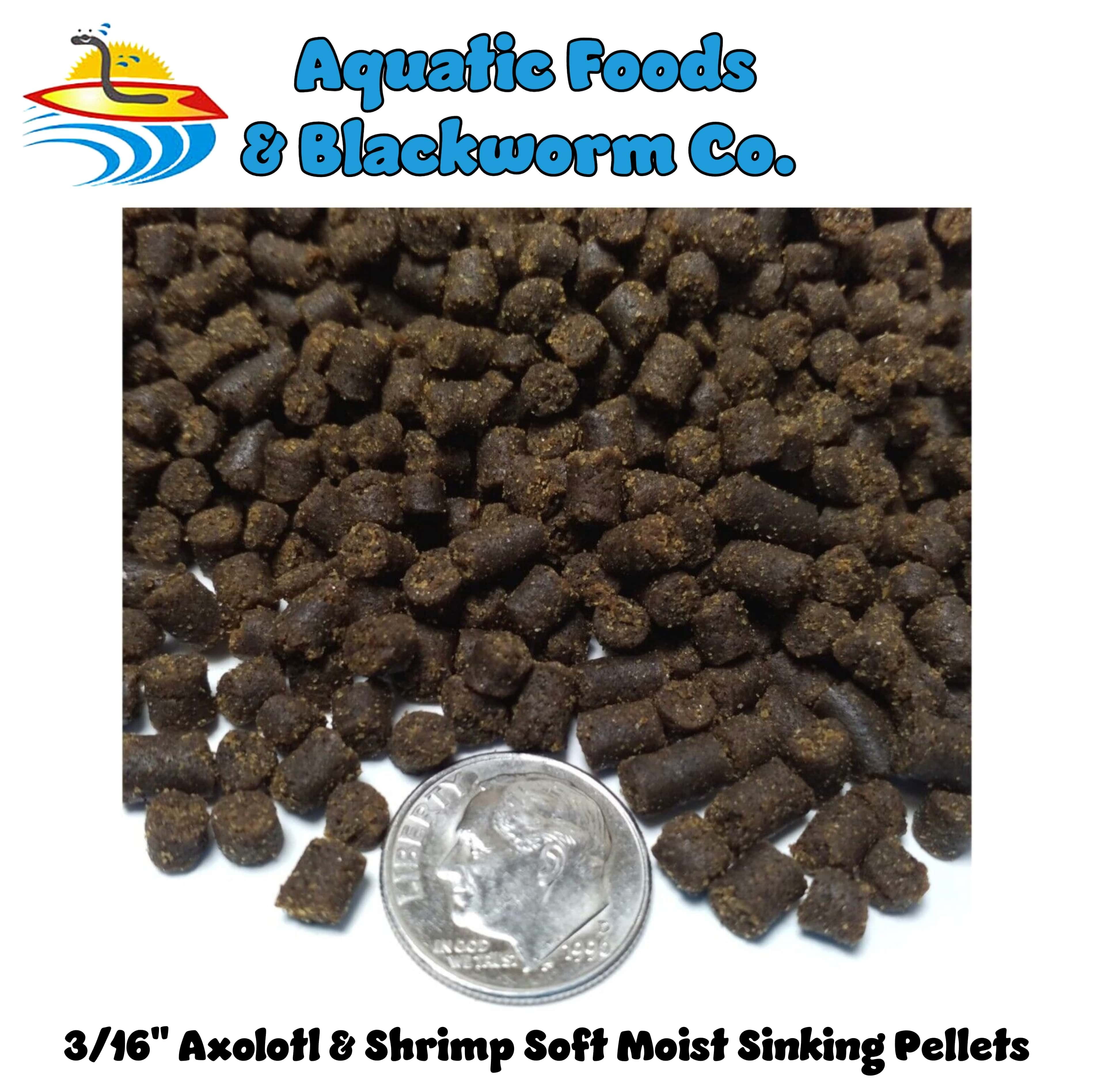 Aquatic Foods 3/16" Rangen's Soft Moist Sinking Pellets for Axolotls ...