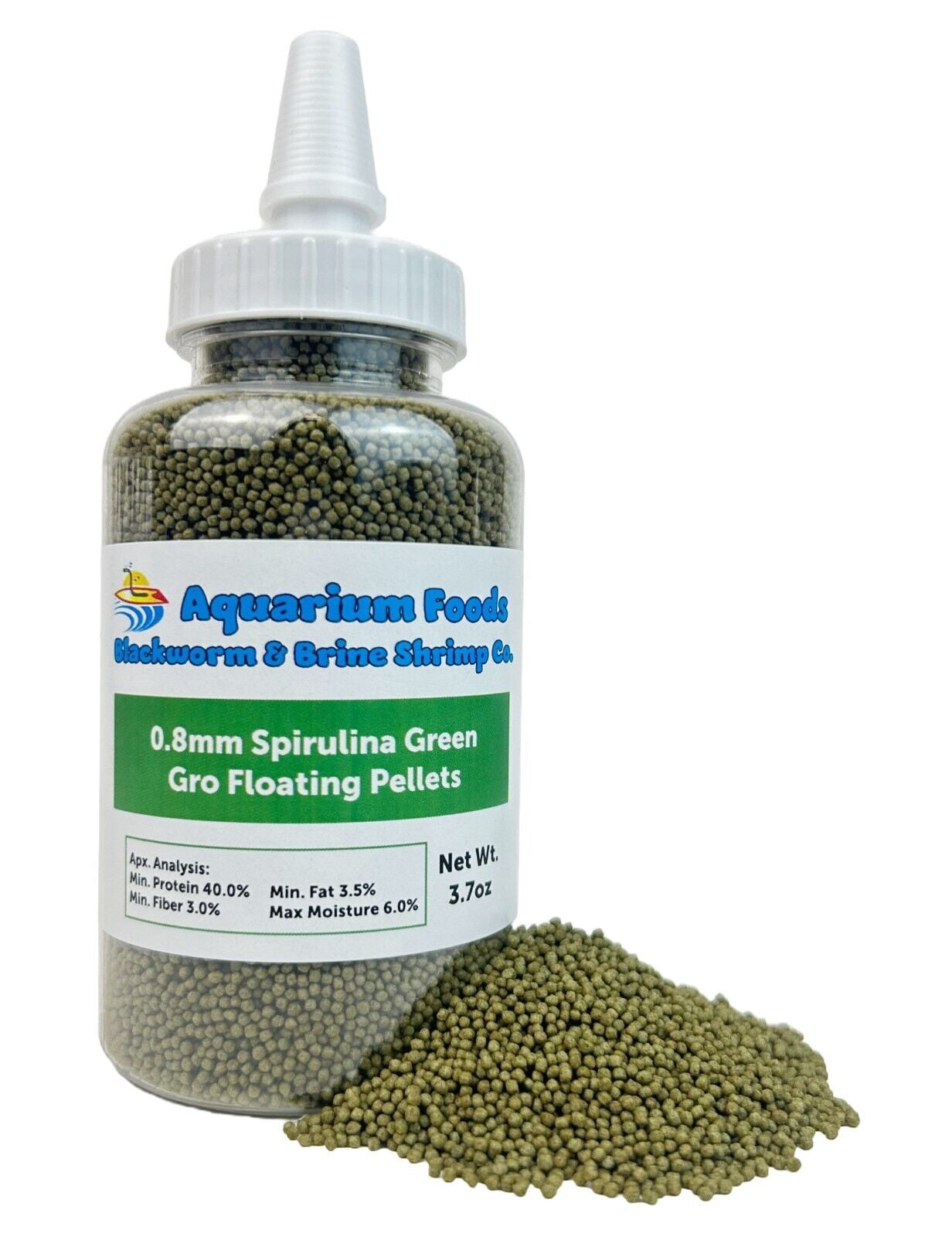 0.8mm 1/32" Micro Spirulina Green Gro Floating Pellets for Guppies ...