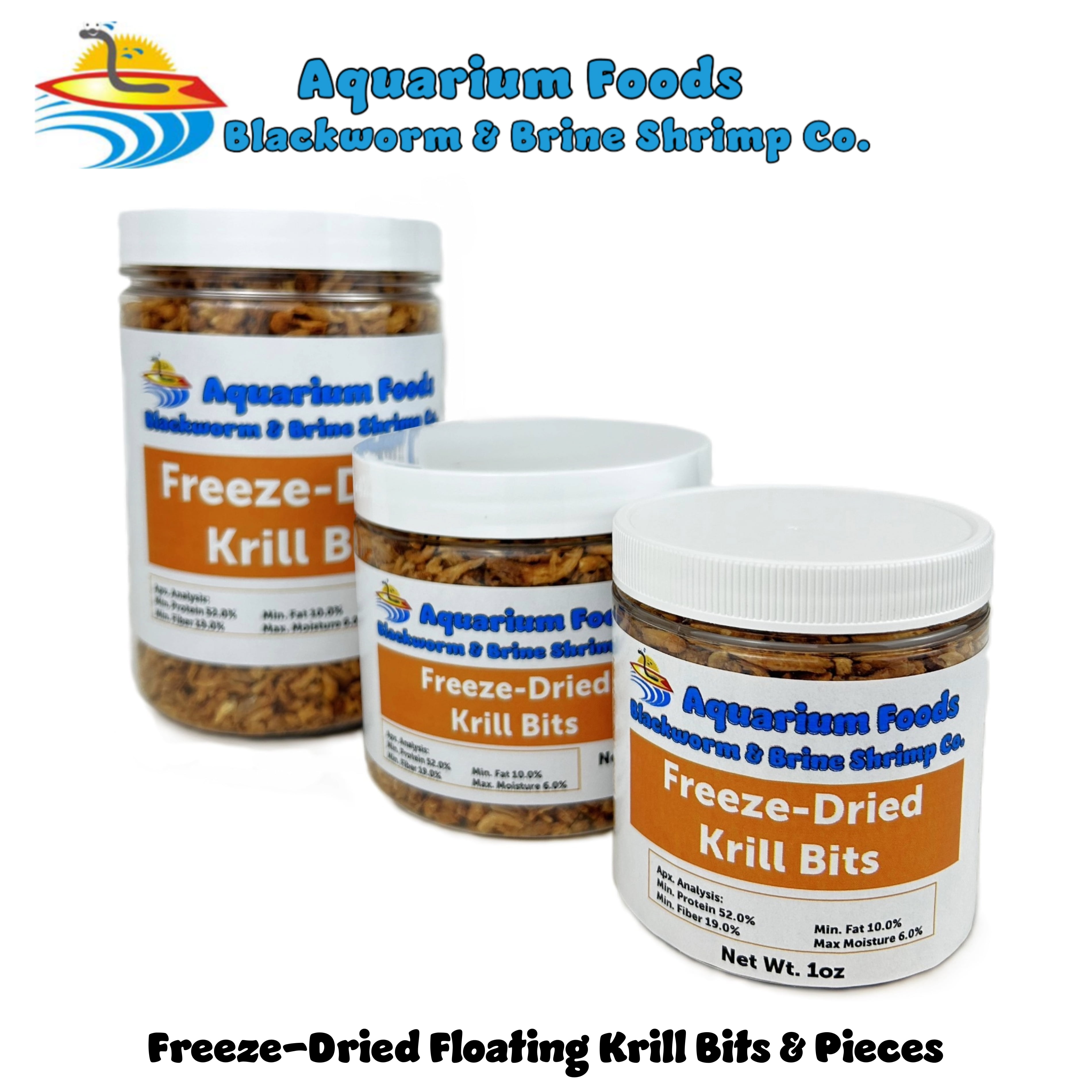 Aquatic Foods Inc. Arctic Krill Bits & Pieces- Freeze-Dried Krill for ...
