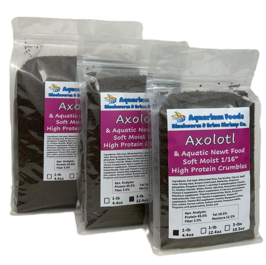 Aquatic Foods Inc. Axolotl Food, 1/16" Soft Moist Sinking Crumbles ...