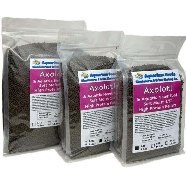Aquatic Foods Inc. Axolotl Food, 1/8" Soft Moist Sinking Pellets ...