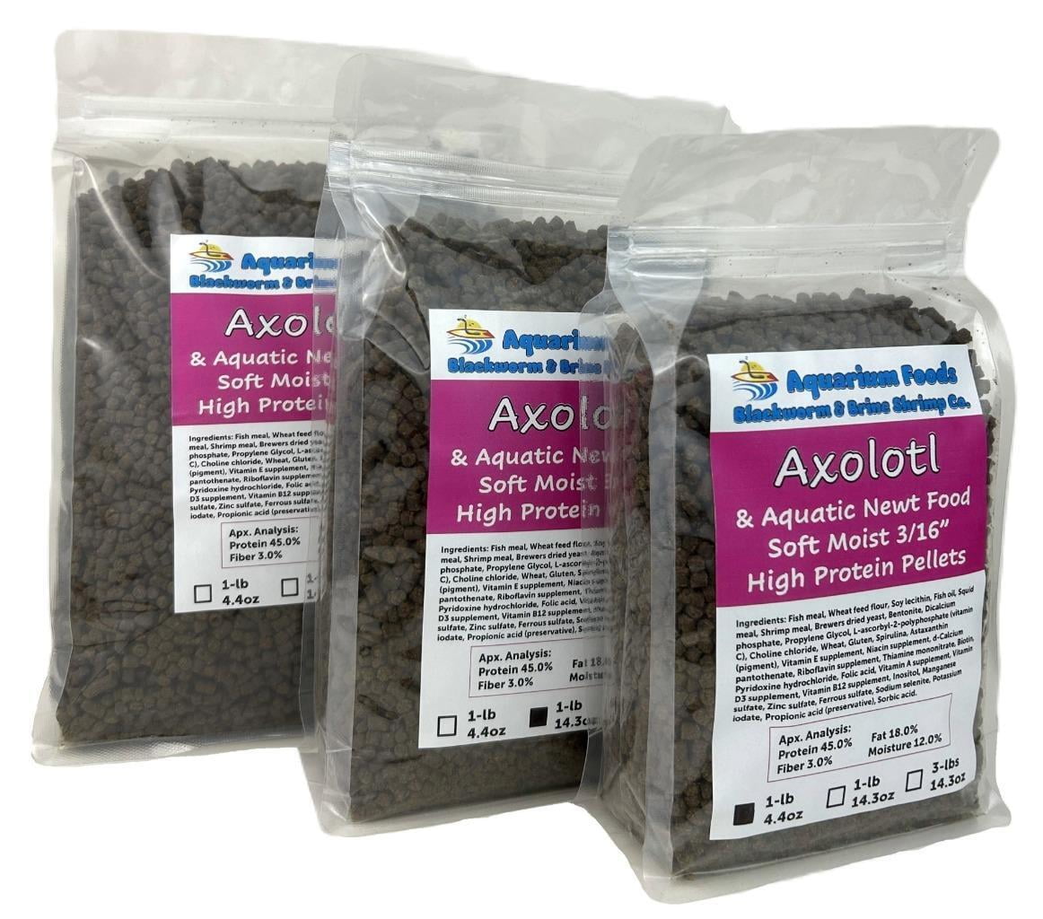 Aquatic Foods Inc. Axolotl Food, 3/16" Soft Moist Sinking Pellets ...