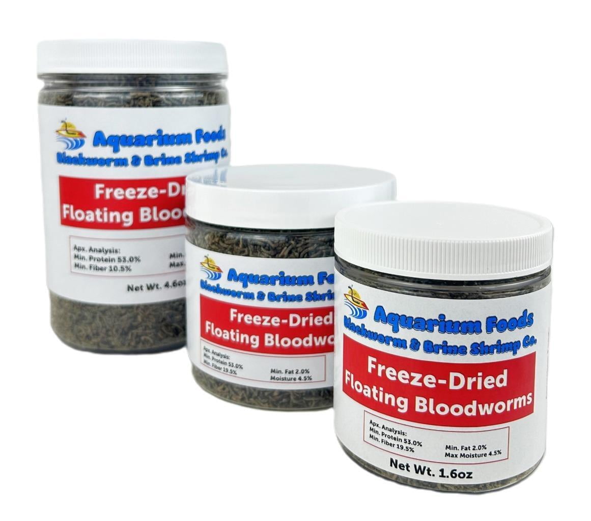 Aquatic Foods Inc. Bloodworms - Freeze-Dried Premium Grade A Floating ...