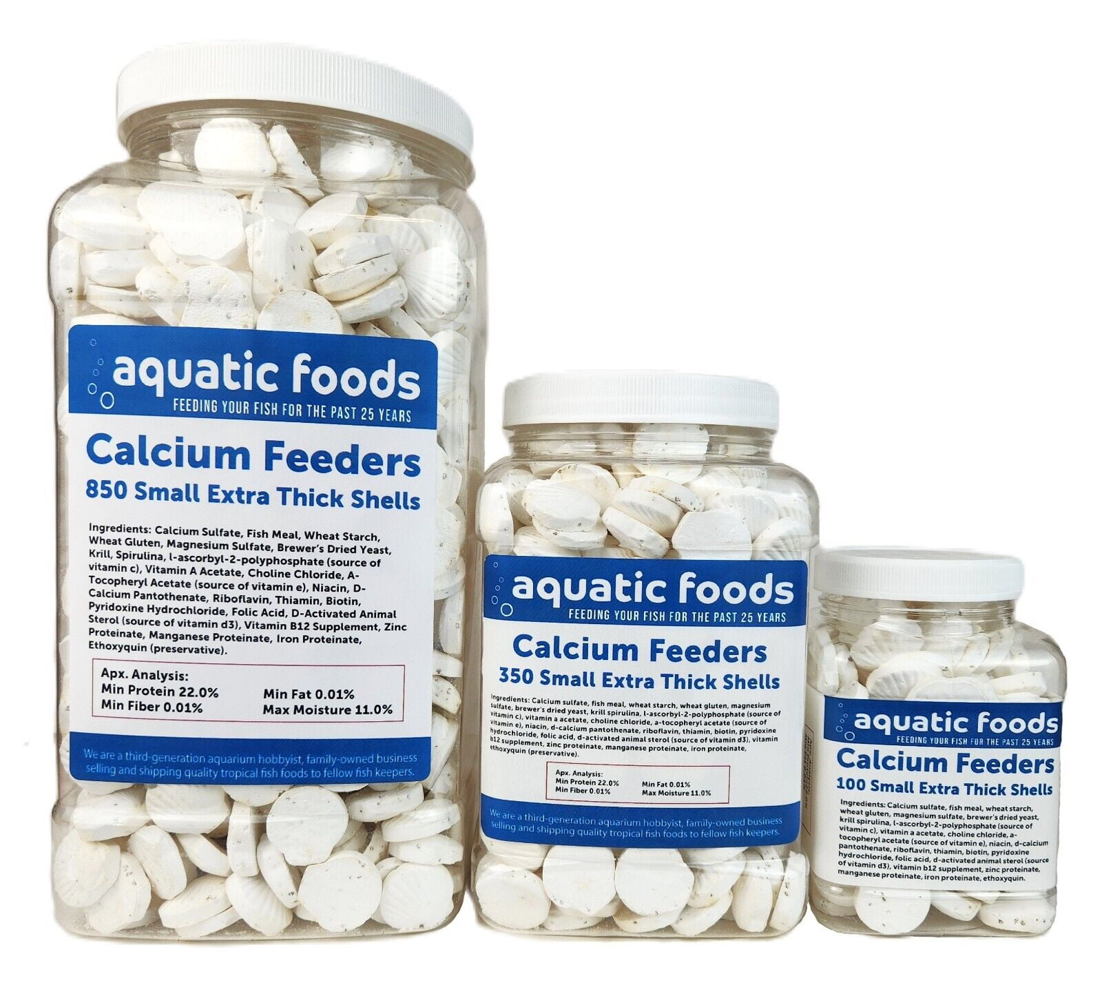 Calcium Feeder Shells, Small & Medium Extra Thick Shells for Shrimp ...