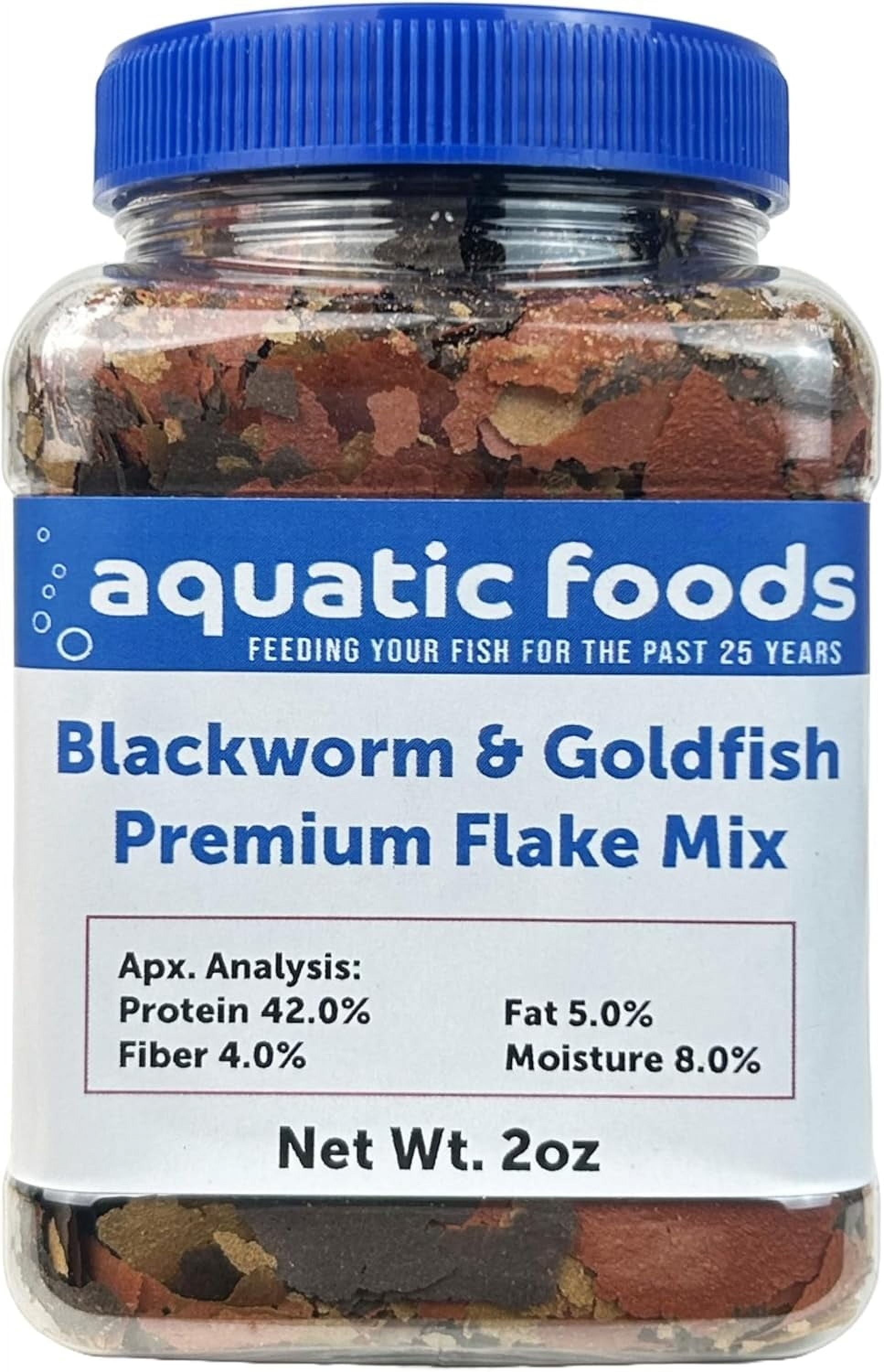 Aquatic Foods Inc. California Blackworm & Goldfish Mix Premium Flakes ...
