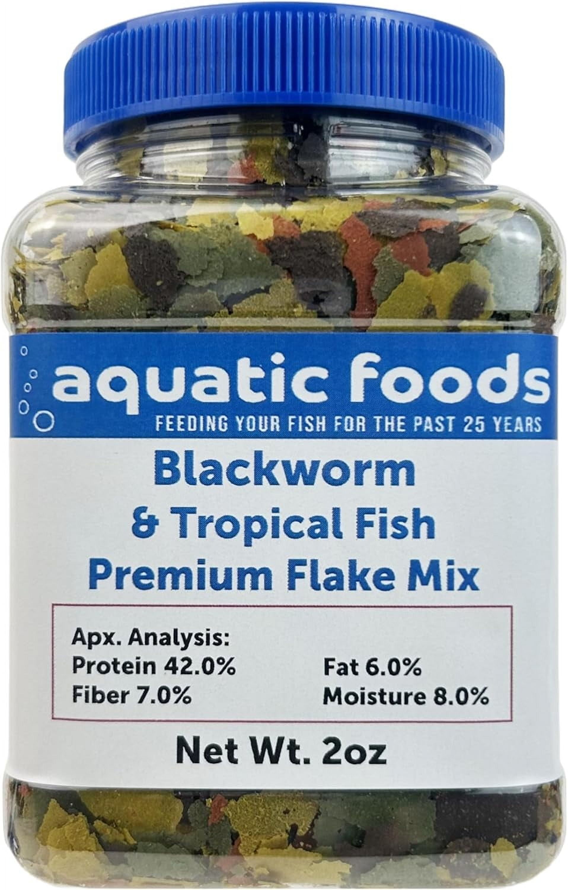 Aquatic Foods Inc. California Blackworm & Premium Tropical Fish Flakes ...
