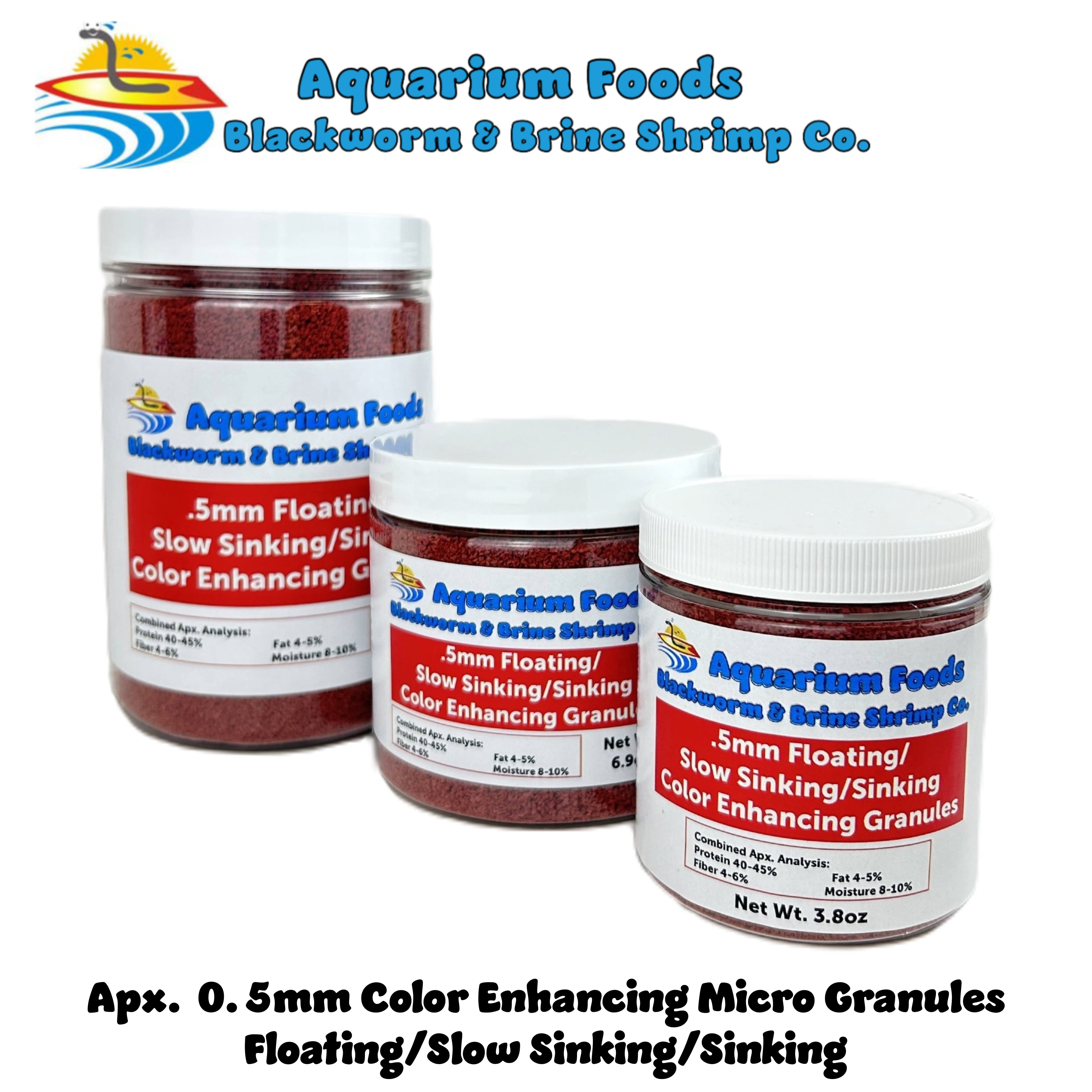 Aquatic Foods Inc. Color Enhancing 0.5mm Floating/Slow Sinking/Sinking ...