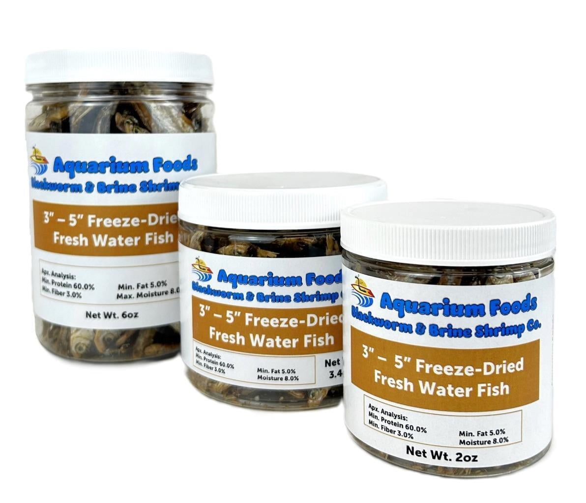 Aquatic Foods Inc. Freeze Dried 3"- 5" Fresh Water Fish for Piranhas ...