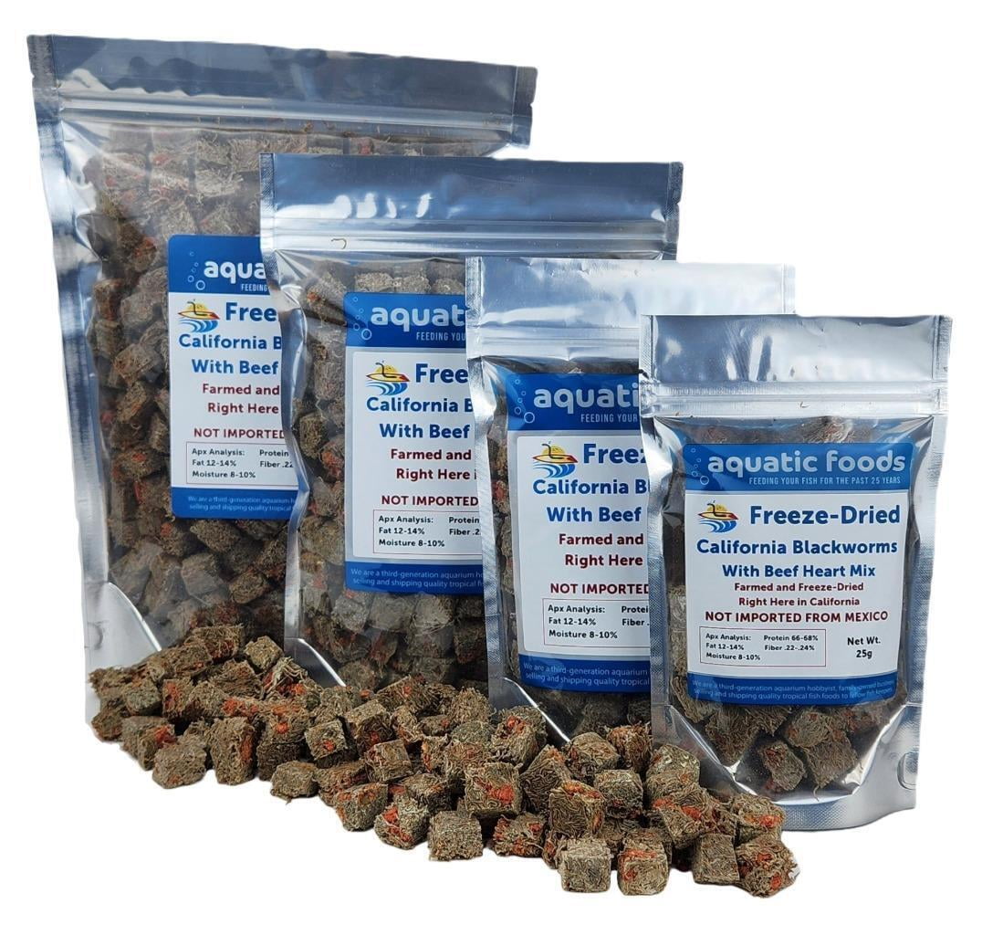 Aquatic Foods Inc. Freeze Dried California Blackworms with Our Beef ...