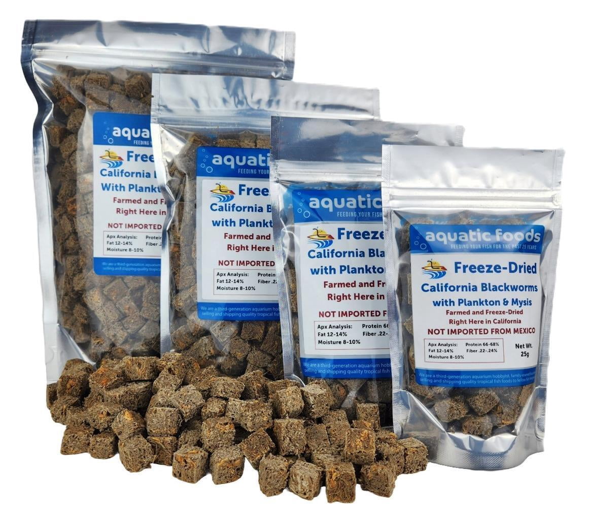 California Blackworms as Freeze Dried with Plankton & Mysis Shrimp for ...