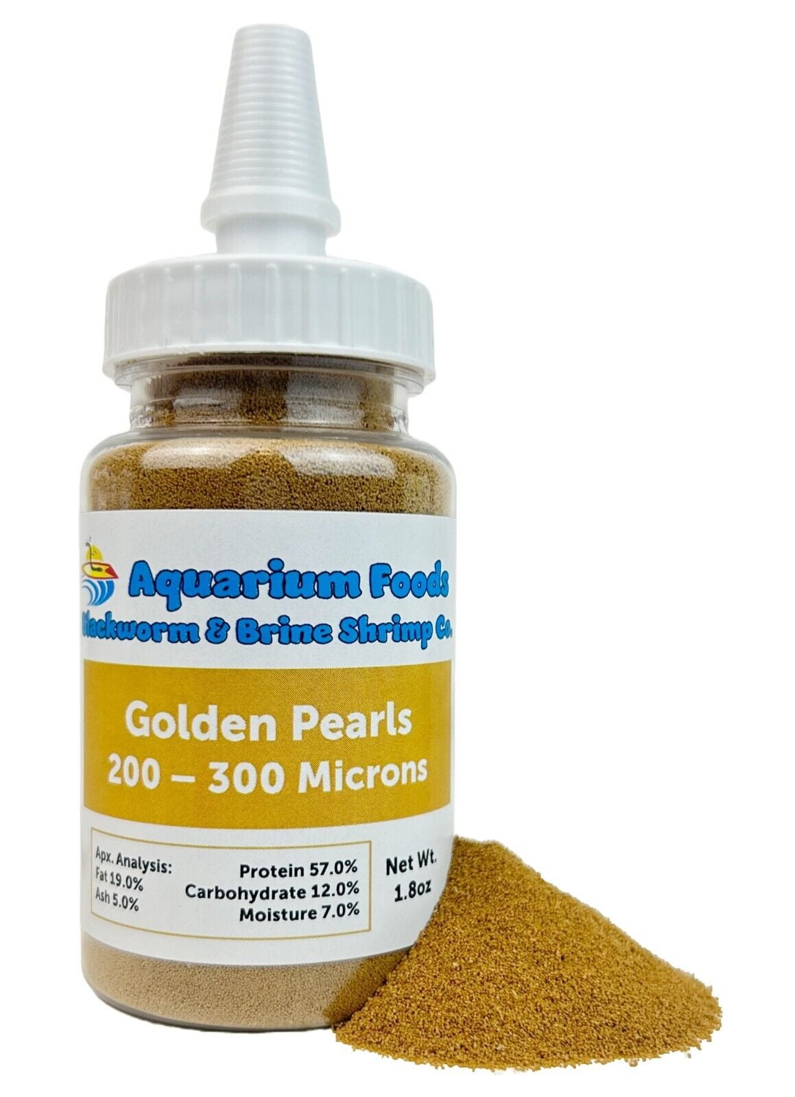 Aquatic Foods Inc. Golden Pearls 200-300 Microns for Tropical Fish Fry ...