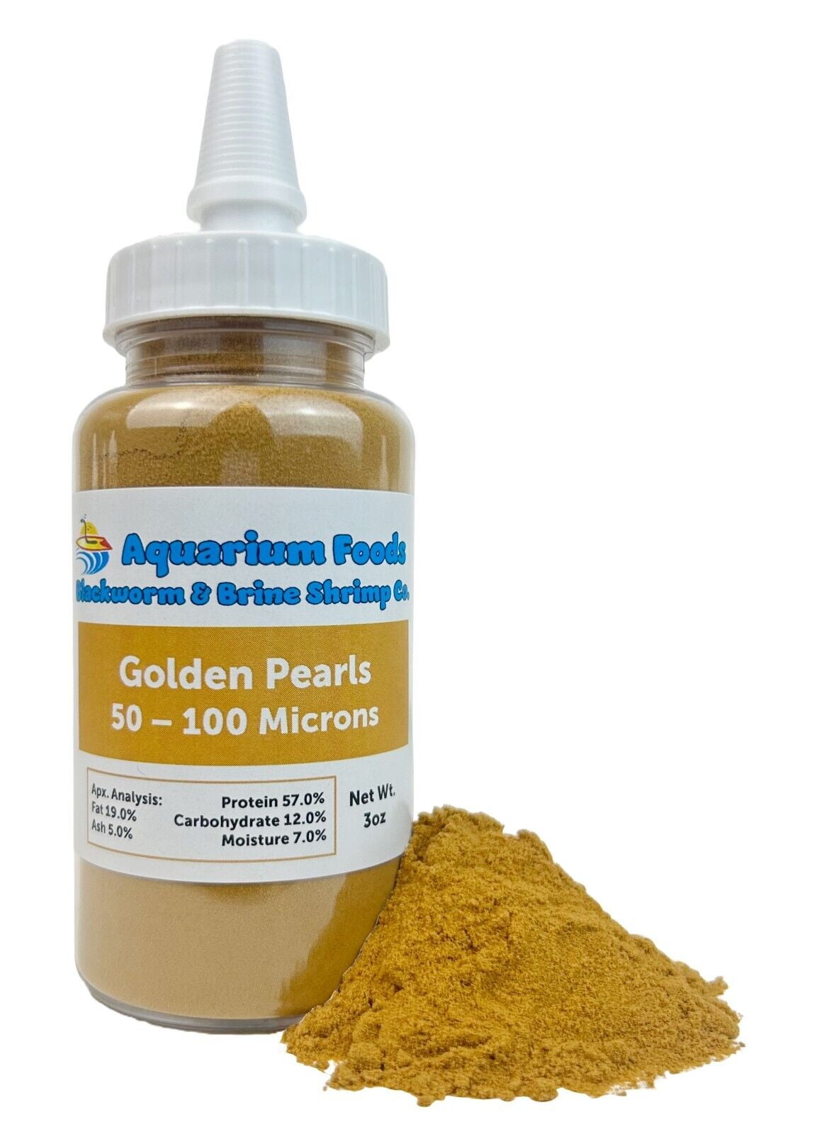 Aquatic Foods Inc. Golden Pearls 50-100 Microns for Tropical Fish Fry ...
