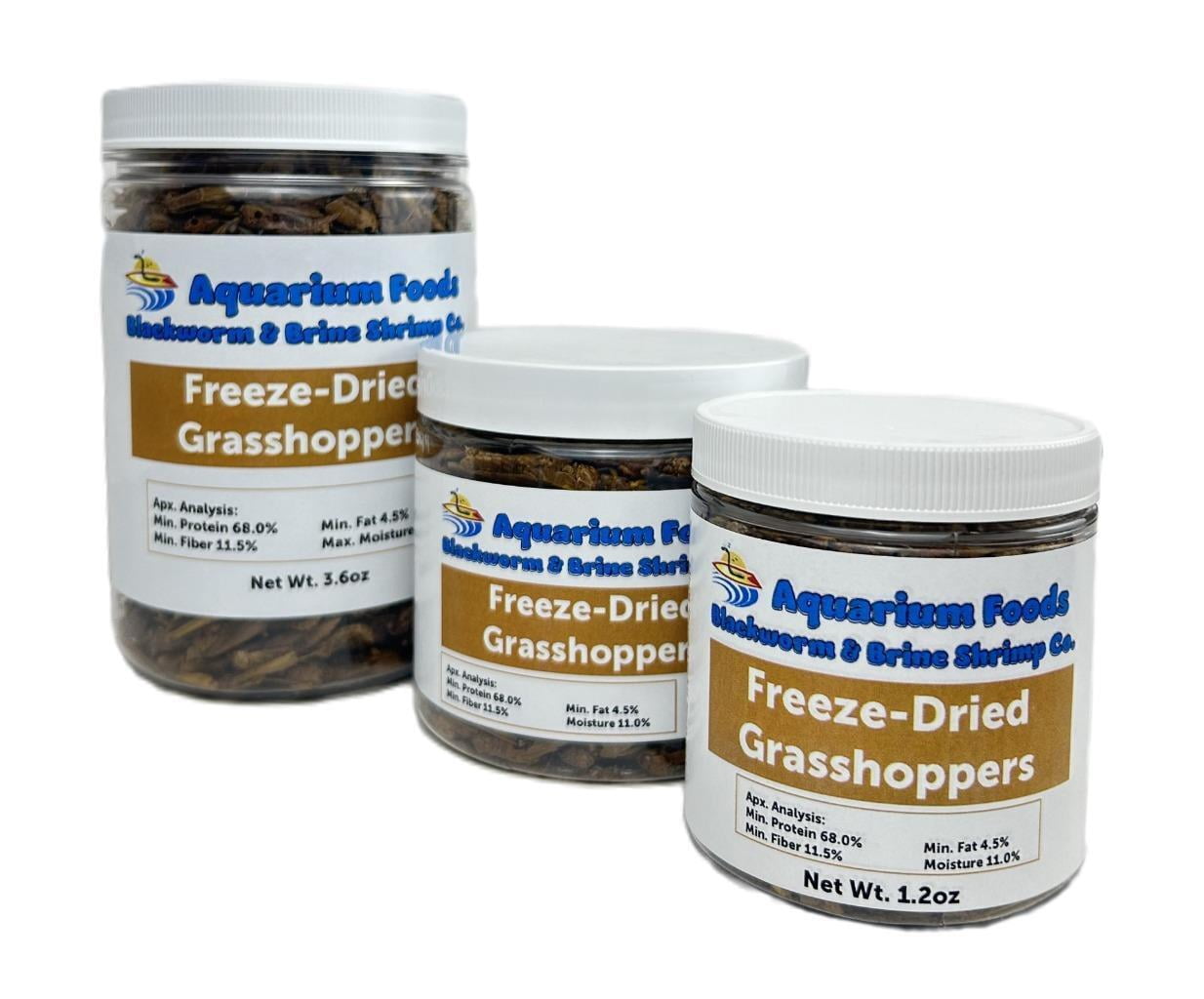 Grasshoppers - Freeze-Dried Grasshoppers for Large Fish, Reptiles, Turtles, Birds, Hamsters ...