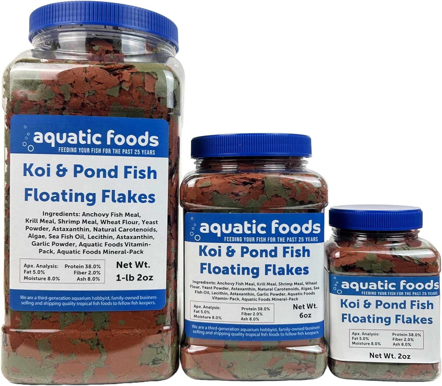 Aquatic Foods Inc. Koi & Pond Fish Krill Flakes. Arctic Krill Flakes ...