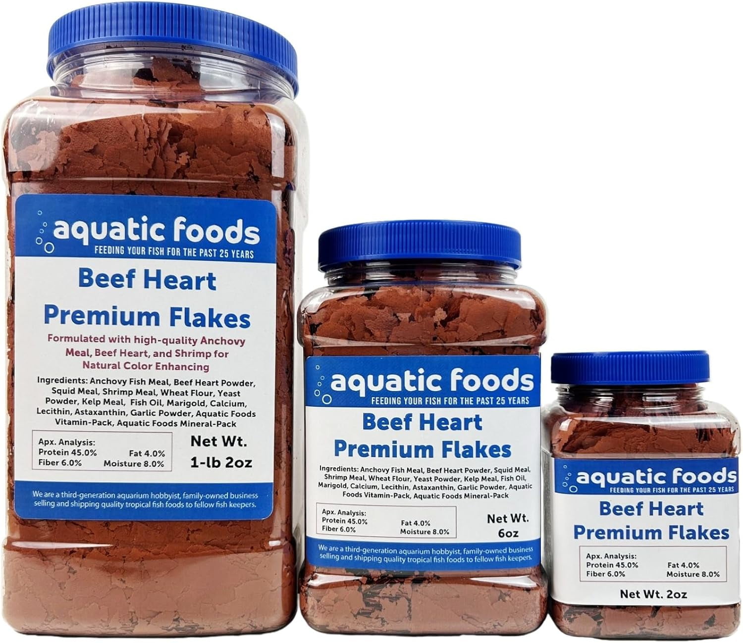 Aquatic Foods Inc. Premium Beef Heart Flakes for Discus, Cichlids ...