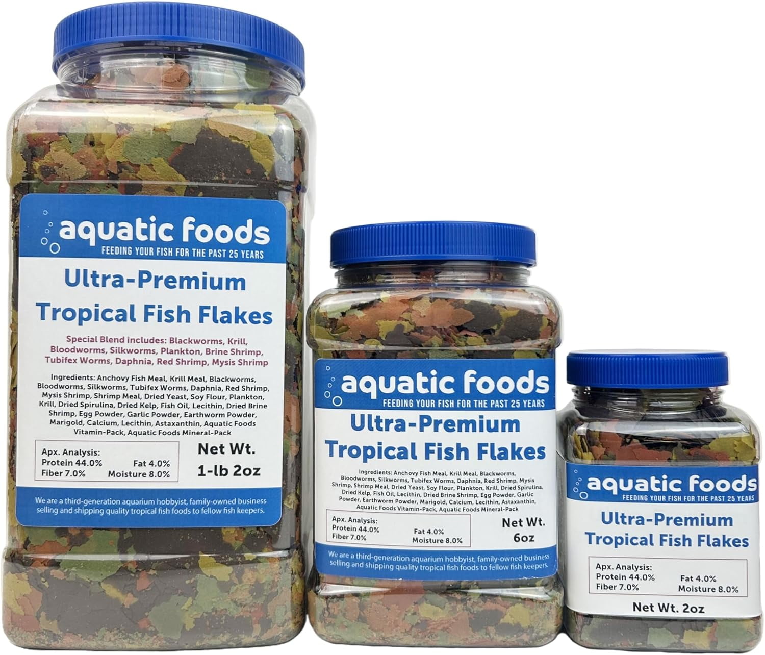 Aquatic Foods Inc. Ultra Premium Tropical Fish Flakes with Krill and ...