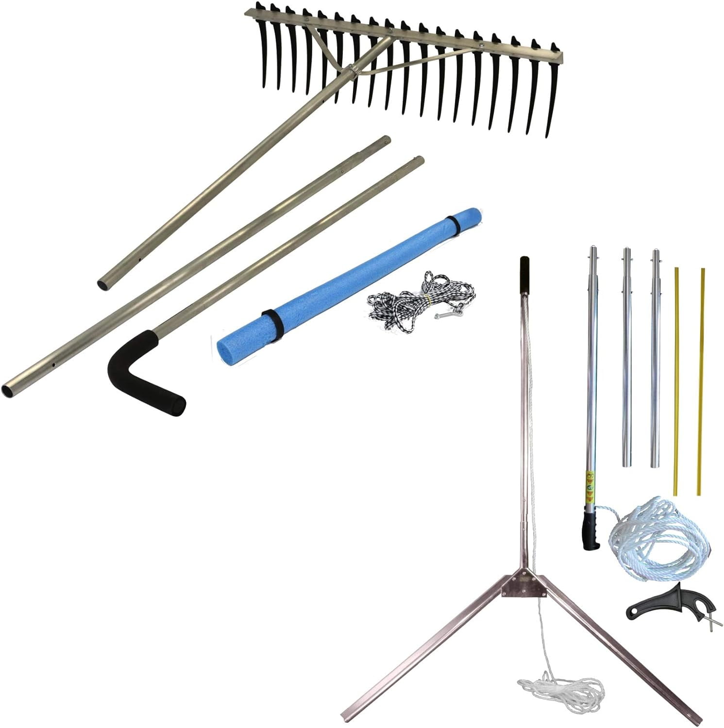 Weeders Digest Aquatic Lake & Pond Weed Cutter and RAKE with Big Long ...