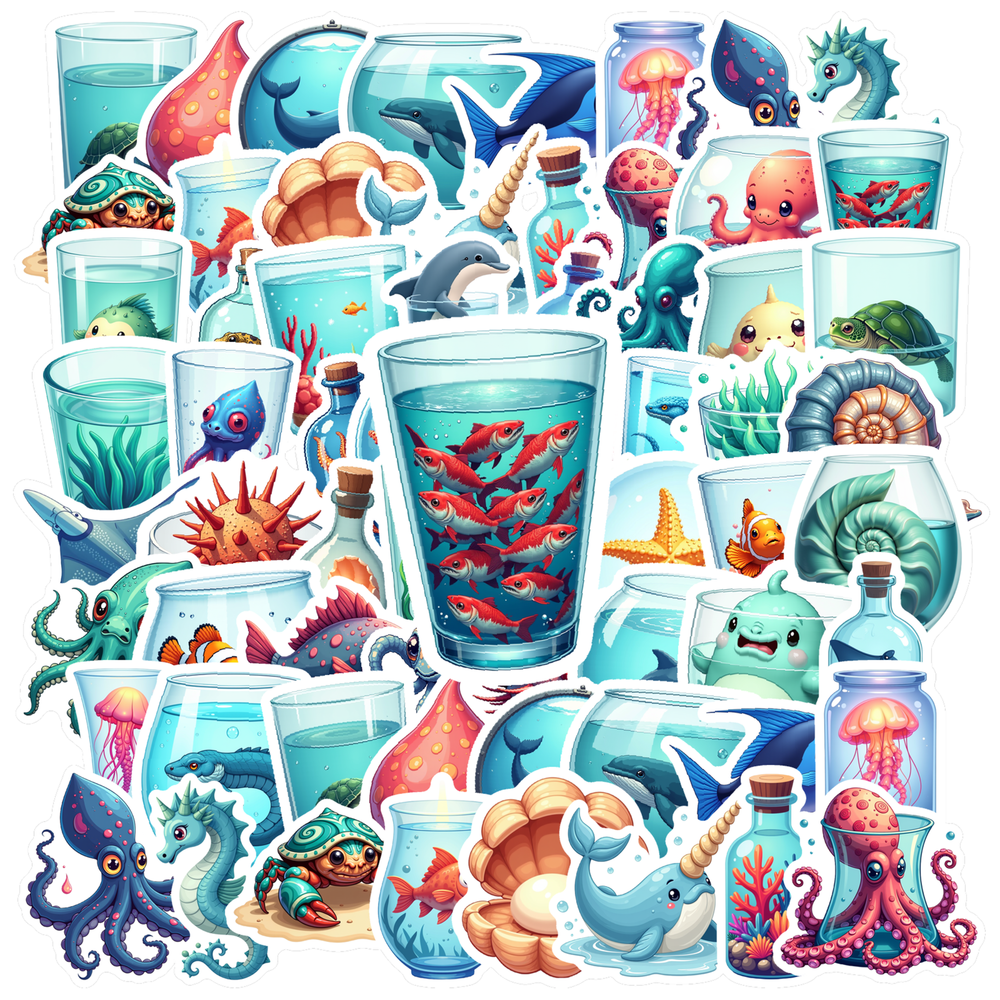 Aquatic Stationery Stickers Ocean Kids Stickers Toy Marine Teacher ...