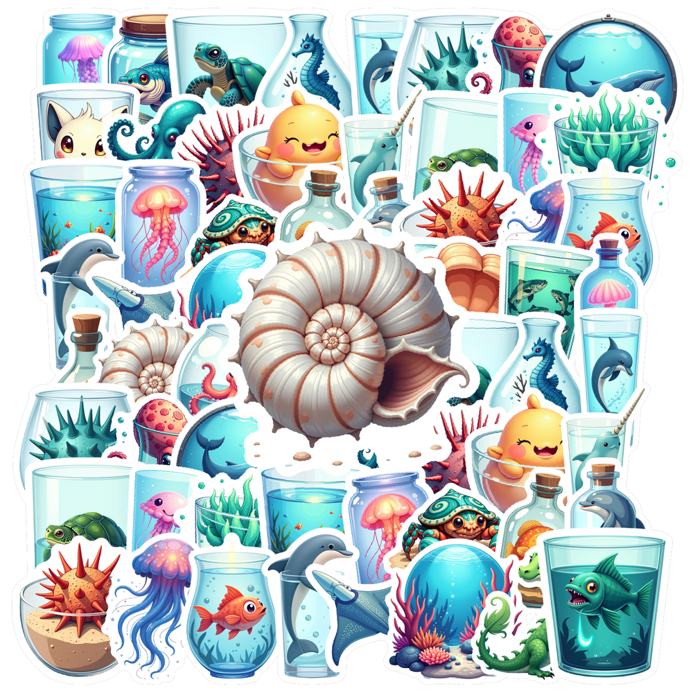 Aquatic Stationery Stickers Ocean Kids Stickers Toy Marine Teacher ...