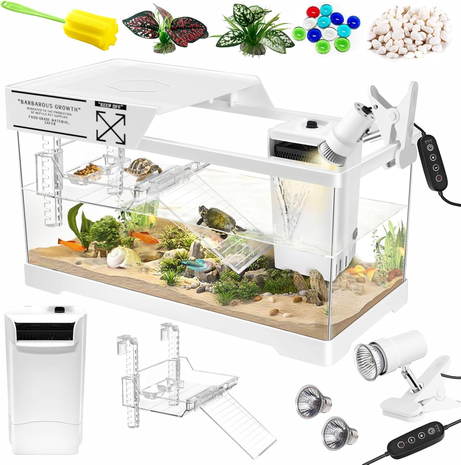 Aquatic Turtle Tank , Upgrade PC Turtle Tank Starter Kit with ...