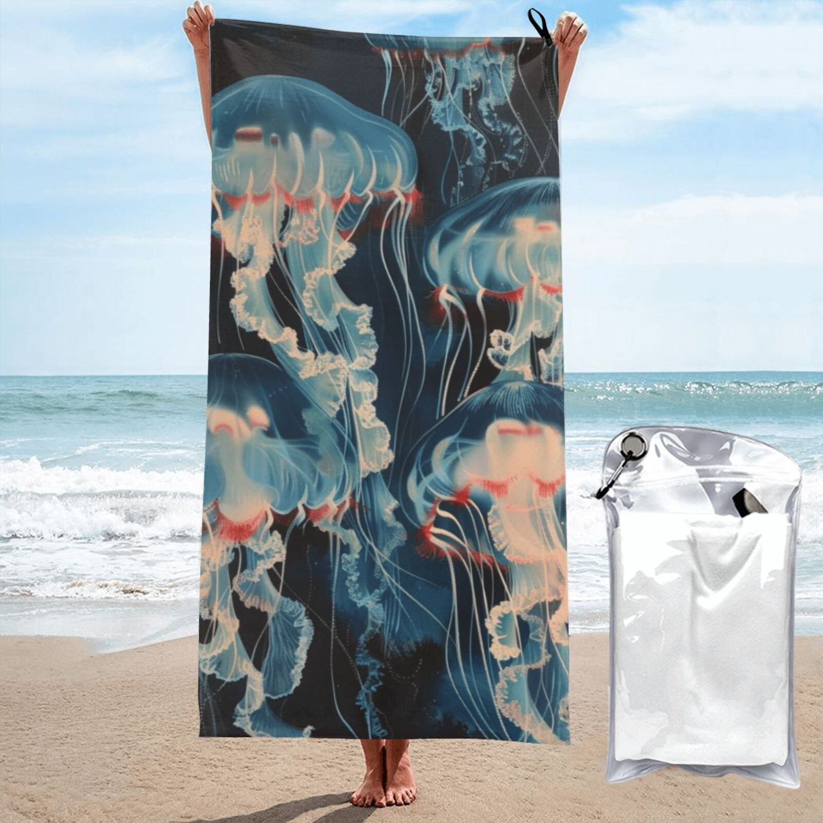 Aquatic animal close-up Microfiber thin beach towel sandless towel ...