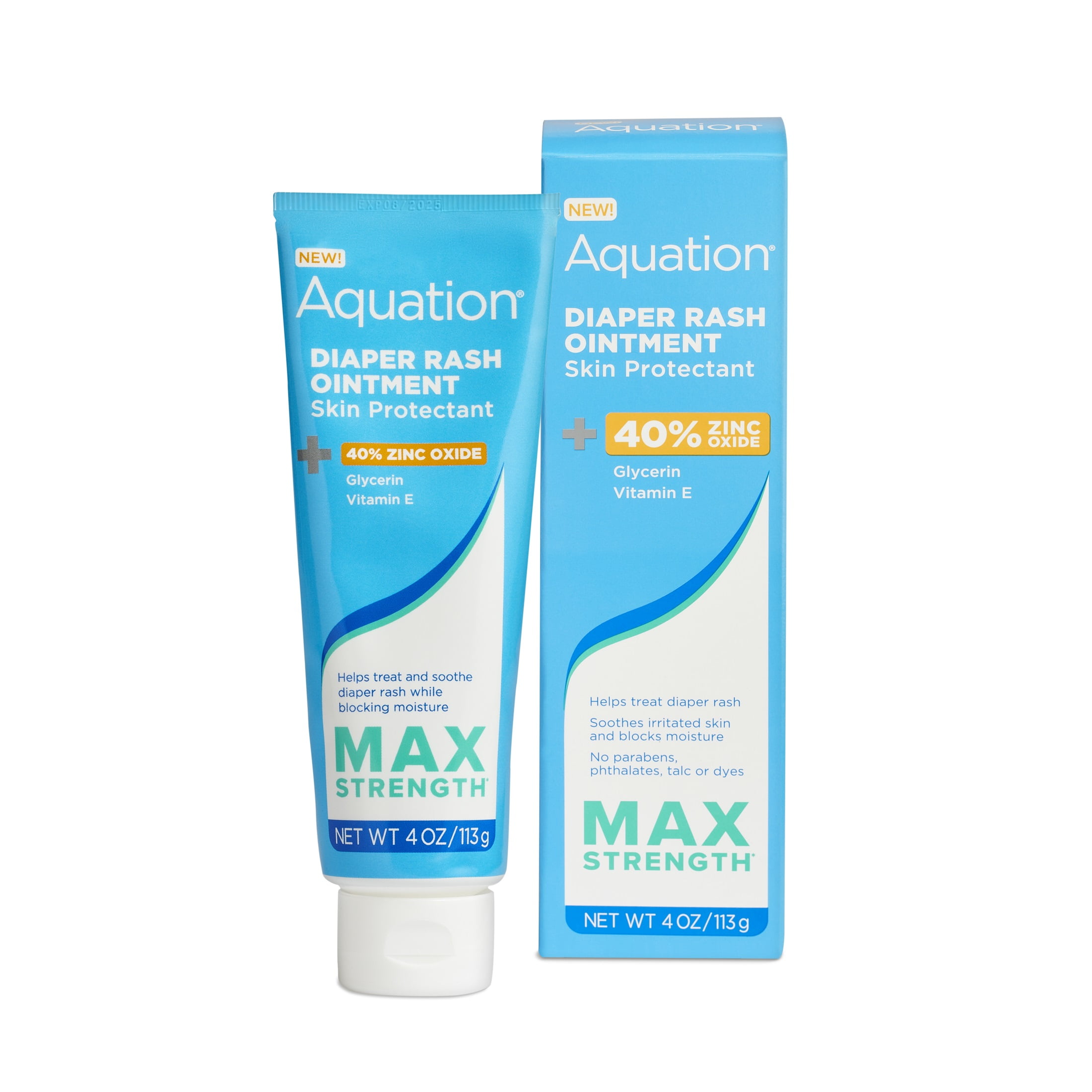 Aquation Max Strength Diaper Rash Ointment 40% Zinc Oxide, 4 OZ ...