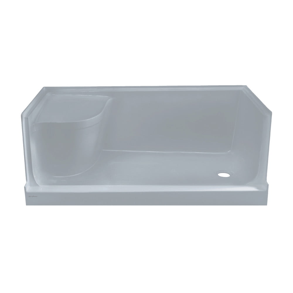 Aquatique 60" x 32" Single Threshold Shower Base With Right Hand Drain ...