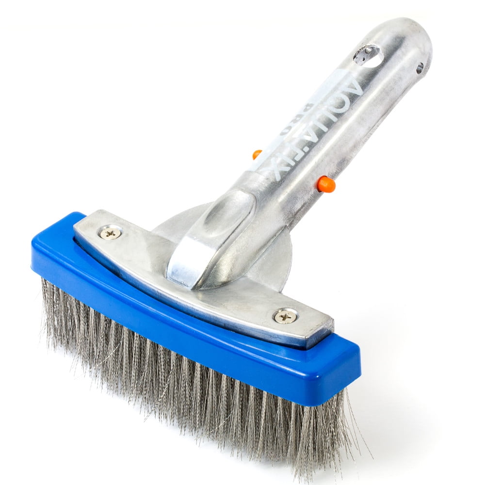 "Aquatix Pro 5"" Heavy Duty Pool Brush, Aluminum Handle, Steel Bristles ...