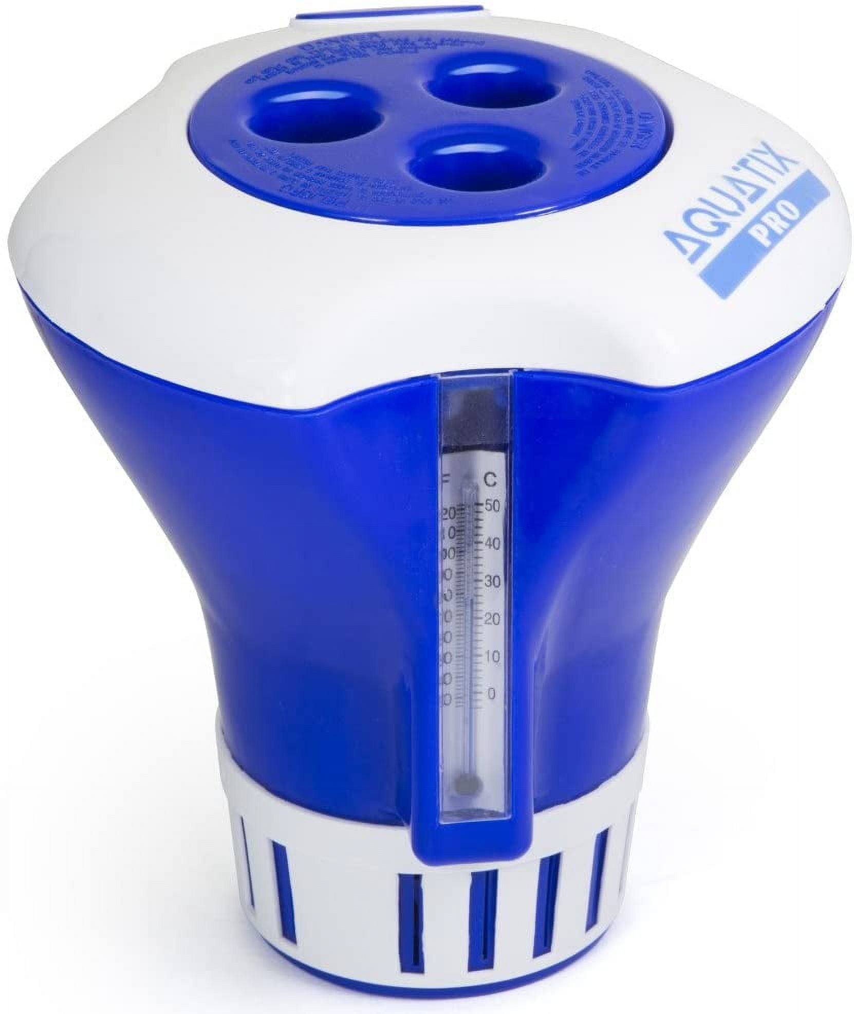 Aquatix Pro Pool Chlorine Floater Dispenser with Thermometer for 1 to 3 ...