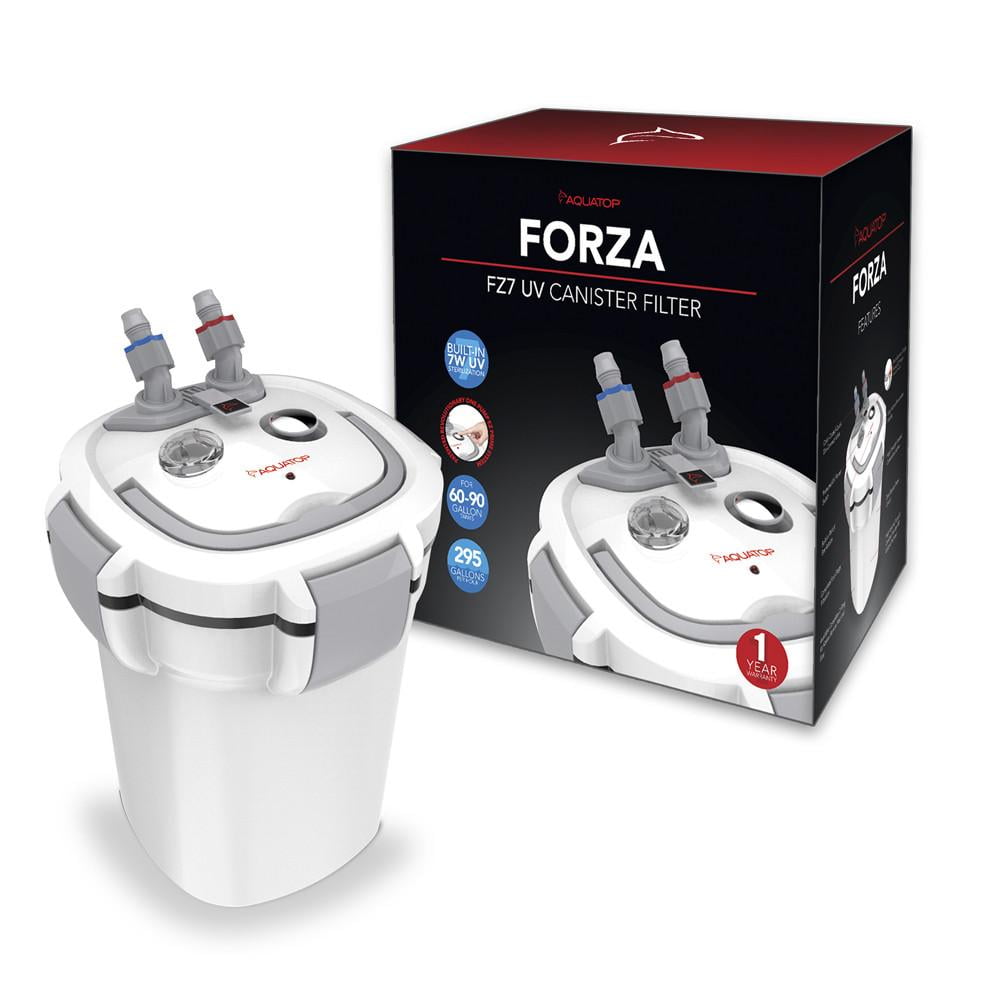 Aquatop Aquarium FORZA UV Canister Filter with 7W UV Sterilizer for ...