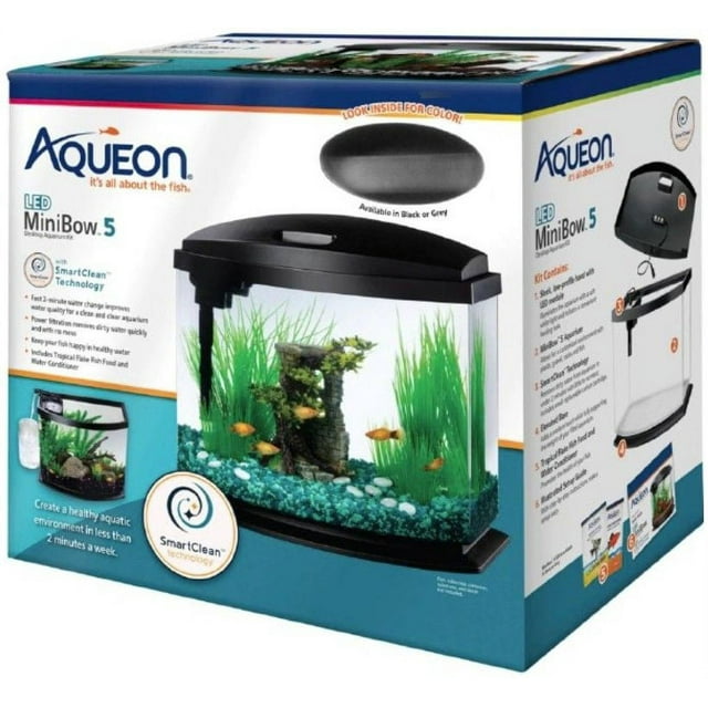 Aqueon [Aquarium, Glass & Acrylic Aquariums] Aqueon LED MiniBow 5 ...